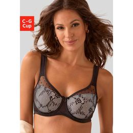 Nuance by Lascana Minimizer-BH mit B&uuml;gel, gemoldet mit floraler Spitze &ndash; ideal f&uuml;r gro&szlig;e Gr&ouml;&szlig;en rosa 95, Cup D Minimizer-BH