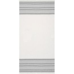 Egeria Strandtuch &raquo;Pestemal&laquo; 80x180 cm, mit Fransen grau gewebte Ware, Baumwolle B/L: 80cmx180cm, 1 Stk., gewebte Ware