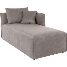 OTTO home Ottomane &raquo;N&ouml;re&laquo; Modul - zum Zusammenstellen; in vielen Bezugsqualit&auml;ten und Farben grau Samtoptik (100% Polyester);Struktur (100% 