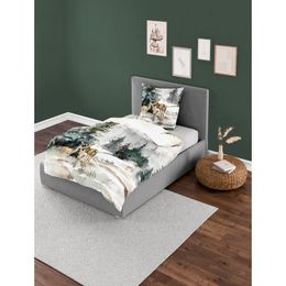 Bierbaum Bettw&auml;sche &raquo;5304&laquo; 2 Stk. Mako-Satin, 100 % Baumwolle, pflegeleicht; Digitaldruck beige Mako-Satin, Obermaterial: 100% Baumwolle B/L: 135cm x 