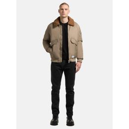 Khujo Herren Bomberjacke "Ground", beige, Gr. S, Obermaterial: 100% Nylon. Innenfutter: 100% Nylon. Kunstfell: 100% Polyester. Wattierung: 100%