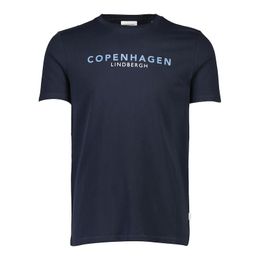 LINDBERGH Herren LINDBERGH T-Shirt mit Logo und Rundhalsausschnitt blau L