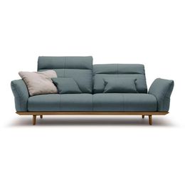 Creation BY ROLF BENZ 3-Sitzer &raquo;CR.460 Designsofa mit erstklassigem Sitzkomfort&laquo; Sockel in Nussbaum, F&uuml;&szlig;e Nussbaum, Breite 208 cm grau Chenille COCO (