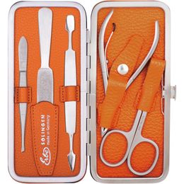 ERBE&reg; Erbe ERBE Manik&uuml;re-Etui &raquo;ERBE Manik&uuml;re Set B&uuml;gel-Etui Serie "Piemont", schwarz, 5-tlg., Inox&laquo; Echtleder, rostfreie Instrumente, Hergestellt in 