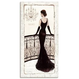 Artland Wandbild &raquo;Die sch&ouml;ne in Schwarz&laquo; Frau 1 Stk. tlg. als Leinwandbild, Poster in verschied. Gr&ouml;&szlig;en schwarz Leinwand B/H/T: 30cm x 60cm, Leinwandbild Frau