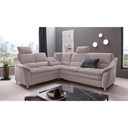 OTTO home Ecksofa &raquo;Cardoso L-Form&laquo; Federkern, wahlweise mit Bett, Schubkasten, teilweise Relaxfunktion grau Luxus-Microfaser Lederoptik (100% 