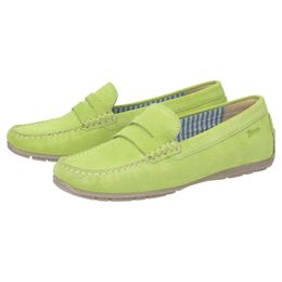 Sioux Damen Slipper "Carmona-700", Gr. 35, gr&uuml;n, Obermaterial: 100% Kalbsveloursleder CAVL. 100% Gummi rubber., Schuhe