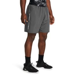 Under Armour Herren Shorts &raquo;UA TECH WOVEN WORDMARK SHORT&laquo; mit Eingrifftaschen, pflegeleicht, normale Leibh&ouml;he, gerade Beinform grau XXL, N-Gr