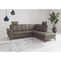Sit & More sit&more Ecksofa &raquo;Zora&laquo; B/H/T: 212cm, NaturLEDER , Ottomane rechts,mit Bett,ohne Bettkasten