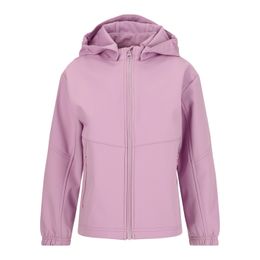 ZIGZAG Jungen Softshelljacke "Troy", rosa, Gr. 110, unifarben, 100% Polyester, Jacken, mit wasserabweisender Beschichtung