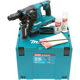 Makita Akku-Kombibohrhammer &raquo;DHR281ZJ&laquo; SDS-PLUS, inkl. Aufbewahrungskoffer, ohne Akku und Ladeger&auml;t blau Zum Bohren, Hammerbohren und Mei&szlig;eln, Lieferung im 