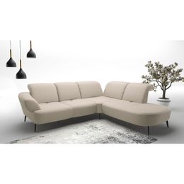 Sit & More sit&more Ecksofa &raquo;Dance, L-Form, inkl. Sitztiefenverstellung&laquo; inkl. Click&Seat, optional mit Kopfteilverstellung beige 95%Polyester 5%Polyamid B/H/T: 