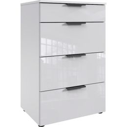 wimex Schubkastenkommode &raquo;Level36 black C by fresh to go&laquo; mit Glaselementen auf der Front, soft-close Funktion, 54cm breit wei&szlig; Holzwerkstoff B/H/T: 54cm x 