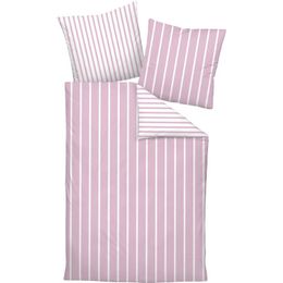 Janine Wendebettw&auml;sche &raquo;modernclassic 39028-28&laquo; mit Rei&szlig;verschluss rosa Mako-Satin, Obermaterial: 100% Baumwolle B/L: 135cm x 200cm, 1 Stk., 1 Stk., Mako-
