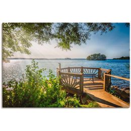 Artland Wandbild &raquo;Holsteinsche Schweiz Pl&ouml;ner See&laquo; Gew&auml;sser 1 Stk. tlg. als Leinwandbild, Poster in verschied. Gr&ouml;&szlig;en blau Leinwand B/H/T: 90cm x 60cm, 