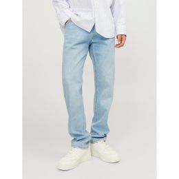 Jack & Jones Jack & Jones Herren Tapered-fit-Jeans &raquo;JJIMIKE aus elastischem Material und Used-Waschung&laquo; Denim/Jeans, modisch, bequem, Baumwollmischung blau 36, 