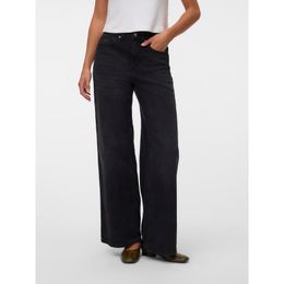 V&eacute;ro Moda Vero Moda Damen Weite Jeans &raquo;VMOLIVIA STRETCH HR WIDE JNS LI1101 NOOS&laquo; Baumwollmischung, high waist, wide fit XL, L&auml;nge 32