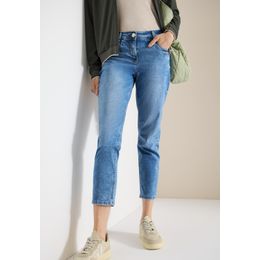 Cecil Damen Slim-fit-Jeans "Style Scarlett", blau, Gr. 28, unifarben, Denim/Jeans, Obermaterial: 78% Baumwolle, 20% Polyester, 2% Elasthan. Futter: