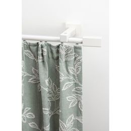 Garesa Gardinenschiene &raquo;Cubus, Quader Innenlauf&laquo; 1 l&auml;ufig-l&auml;ufig Wunschma&szlig;l&auml;nge Innenlauf-Vorhanggarnitur, verl&auml;ngerbar, Holz-Aluminium wei&szlig; B/L: 