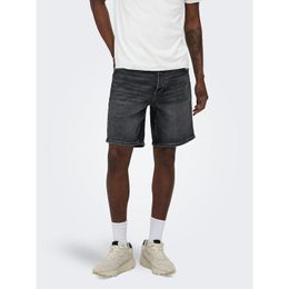 Only & Sons Only & Sons Herren ONLY & SONS Jeansshorts &raquo;ONSEDGE PERF WB 6968 DOT DNM SHORTS NOOS&laquo; Baumwollmischung, straight fit grau M, N-Gr