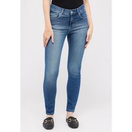 Angels Damen Angels Slim-fit-Jeans &raquo;SKINNY&laquo; aus Baumwollmischung, mit G&uuml;rtelschlaufen blau 48, L&auml;nge 28
