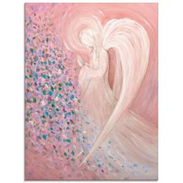 Artland Glasbild &raquo;Engelbild - pastell&laquo; Religion 1 Stk. tlg. in verschiedenen Gr&ouml;&szlig;en pink B/H/T: 45cm x 60cm, Glasbild Religion Hochformat, 1 Stk.