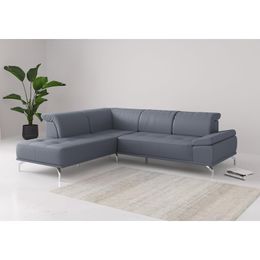 OTTO home Ecksofa &raquo;Caluna&laquo; Inkl.Sitztiefenverstellung, wahlweise mit Kopf- und Armteilverstellung bunt B/H/T: 274cm x 81cm x 235cm, NaturLEDER Stoff, 