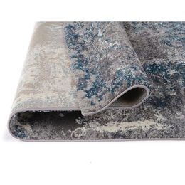 OCI DIE TEPPICHMARKE Teppich &raquo;JUWEL LIRAY, auch als L&auml;ufer und in Rund&laquo; rund 20 mm H&ouml;he Kurzflor, Wohnzimmer, Marmor Optik, Hoch Tief Effekt, dichte 