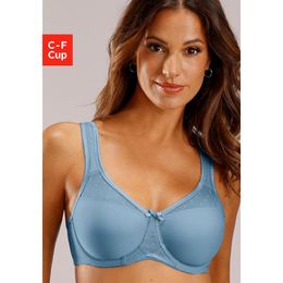 Nuance by Lascana Minimizer-BH mit B&uuml;gel und wattierten Tr&auml;gern blau 90, Cup C Minimizer-BH