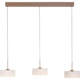 Paul Neuhaus LED Pendelleuchte &raquo;MARIKA&laquo; LED-Board 1 Stk. Warmwei&szlig; Dimmbar &uuml;ber den Lichtschalter, Memory, Opalgl&auml;ser, Comfort-Lift braun 3, H: 50cm, 1 Stk.