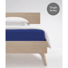 Fleuresse Spannbettlaken &raquo;Jenny C aus feinf&auml;digem Mako-Jersey&laquo; f&uuml;r Matratzen bis 23 cm H&ouml;he blau Mako-Jersey, Obermaterial: 100% Baumwolle B/L: 220cm,