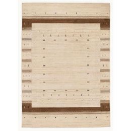 OCI DIE TEPPICHMARKE Wollteppich &raquo;Loriba Avalon&laquo; rechteckig 14 mm H&ouml;he Gabbeh, reine Wolle, handgekn&uuml;pft, Wohnzimmer braun Wolle B : 170cm 1 Stk., 