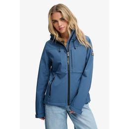 Superdry Damen Outdoorjacke &raquo;HOODED CLASSIC TREKKER JACKET&laquo; mit Kapuze mit Materialmix aus Polyester und Elasthan, Slim Fit L