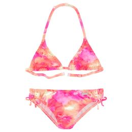Venice Beach M&auml;dchen Triangel-Bikini &raquo;Epica Kids&laquo; im Neondruck bunt 122/128, N-Gr
