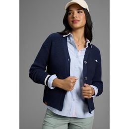 Kangaroos Damen Kangaroos Cardigan im College-Look, kurz und kastig geschnitten blau 32/34
