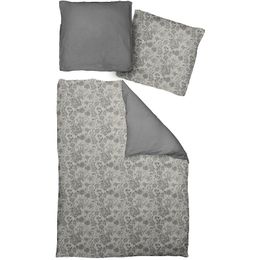 Adam Wendebettw&auml;sche &raquo;Flower Cuv&eacute;e light&laquo; 2 Stk. aus 100 % Bio-Baumwolle, 2 teilig - Bettw&auml;sche Set schwarz Renforc&eacute;, Obermaterial: 100% Baumwolle B/L: 
