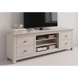 OTTO home Lowboard &raquo;Rauna, TV-Bank, TV-Kommode, Landhausstil&laquo; Breite 200 cm, FSC -zertifiziertes Massivholz, Kiefer Massivholz B/H/T: 200cm x 59cm x 