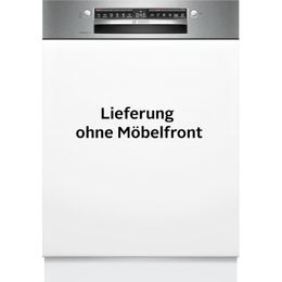 Bosch teilintegrierbarer Geschirrsp&uuml;ler Serie 4 &raquo;SMI4EVS08E&laquo; 14 Ma&szlig;gedecke Mit 3-fach Rack Matic, flexible K&ouml;rbe & Schubladen silber Die 