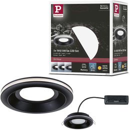 Paulmann LED Einbauleuchte &raquo;LED Einbauleuchte Sormus IP65 rund 100mm&laquo; 1 Stk. Warmwei&szlig; Memoryfunktion schwarz 1, &Oslash; 10cm H: 3,3cm, 1 Stk.