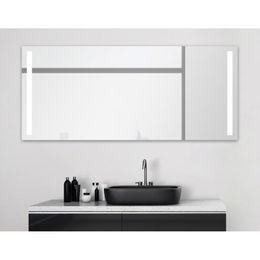 Talos Badspiegel &raquo; Light&laquo; Design Lichtspiegel silber B/H/T: 160cm x 70cm x 2,5cm