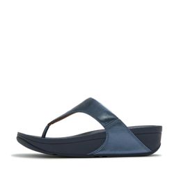 fitflop Damen Dianette &raquo;LULU LEATHER TOEPOST&laquo; Zehentrenner, Pool Slides, Pantolette, Badeschuh mit Keilabsatz 36