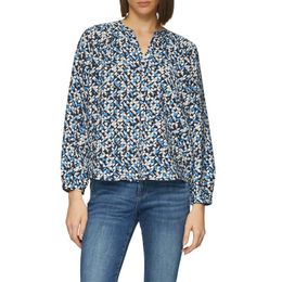 s.Oliver Damen s.Oliver Langarmbluse mit All-Over-Print blau 34
