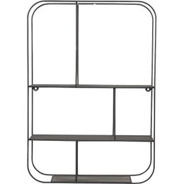 HOFMANN LIVING AND MORE Wandregal 1 Stk. tlg. schwarz Metall B/H/T: 42cm x 60cm x 15cm, 6 Stk.