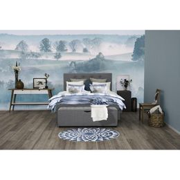 Home Affaire Boxspringbett &raquo;Nordica&laquo; inkl. Topper, auch in &Uuml;berl&auml;nge 200/220 cm grau Struktur (100% Polyester) Struktur, Liegefl&auml;che B/L: 100cm x 