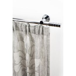 Garesa Gardinenstange &raquo;EASY&laquo; &Oslash; 20 mm 1 l&auml;ufig-l&auml;ufig Wunschma&szlig;l&auml;nge grau Aluminium B/L: 65cm x 470cm &Oslash; 20mm, 1 Stk., 1 l&auml;ufig