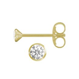 Firetti Damen Paar Ohrstecker &raquo;Schmuck Geschenk Gold 333 Ohrschmuck "Solit&auml;r"&laquo; mit Zirkonia (synth.) gold 2,5mm, Gelbgold 333