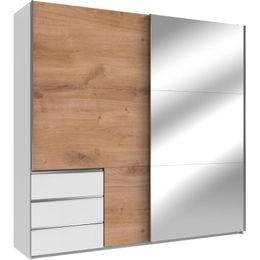 wimex Schwebet&uuml;renschrank &raquo;Level by fresh to go&laquo; jeweils mit einer Spiegelt&uuml;r wei&szlig; B/H/T: 200cm x 236cm x 65cm, Schubladen: 3 Stk. T&uuml;ren: 2 Stk.