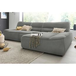 DOMO collection Ecksofa &raquo;Cesena moderne Polsterecke mit flachen Armlehnen, L-Form&laquo; fester Sitzkomfort, frei im Raum stellbar grau B/H/T: 288cm x 81cm 
