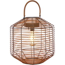 Luxform Gartenleuchte &raquo; USB Zafra&laquo; LED-Modul 1 Stk. Warmwei&szlig; LED-Gartenleuchte, Akkubetrieben, aufladbar &uuml;ber USB braun H: 30cm, 1 Stk.