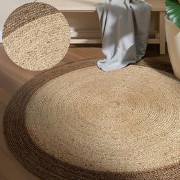 Hanse Home Teppich &raquo;Looma Juteteppich&laquo; rund 9 mm H&ouml;he 100% Jutefaser, Natur, Wohnzimmer, Esszimmer, Flur, Boho, Skandi beige Jute &Oslash; 120cm 1 Stk., 9mm,